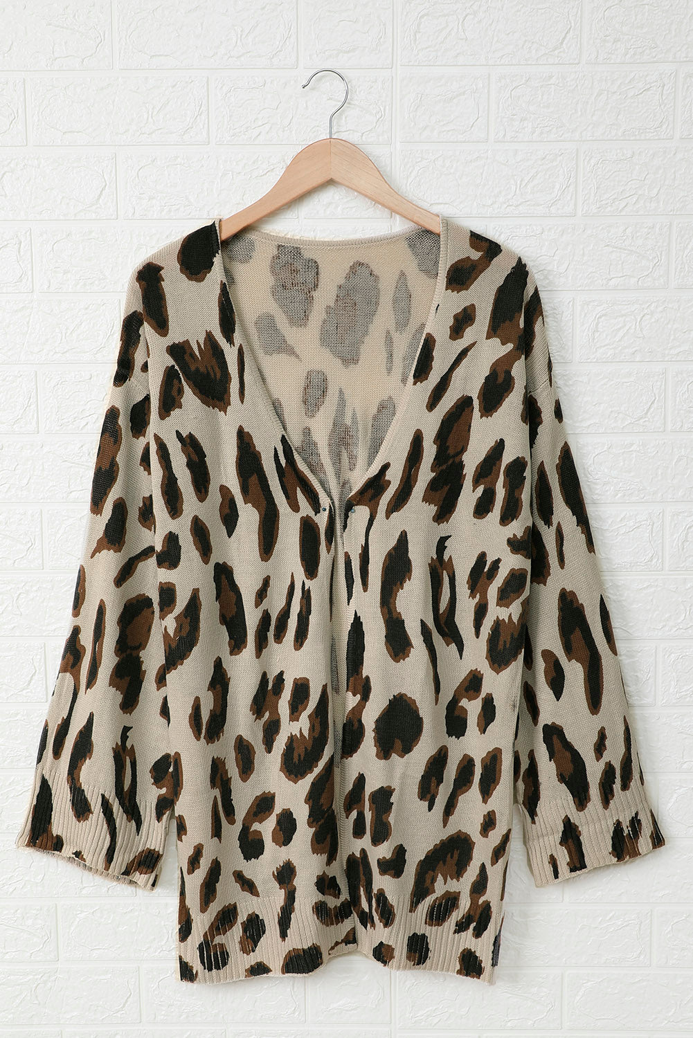 Leopard Bell Sleeve Open Front Knit Cardigan – La Boutique Dacula