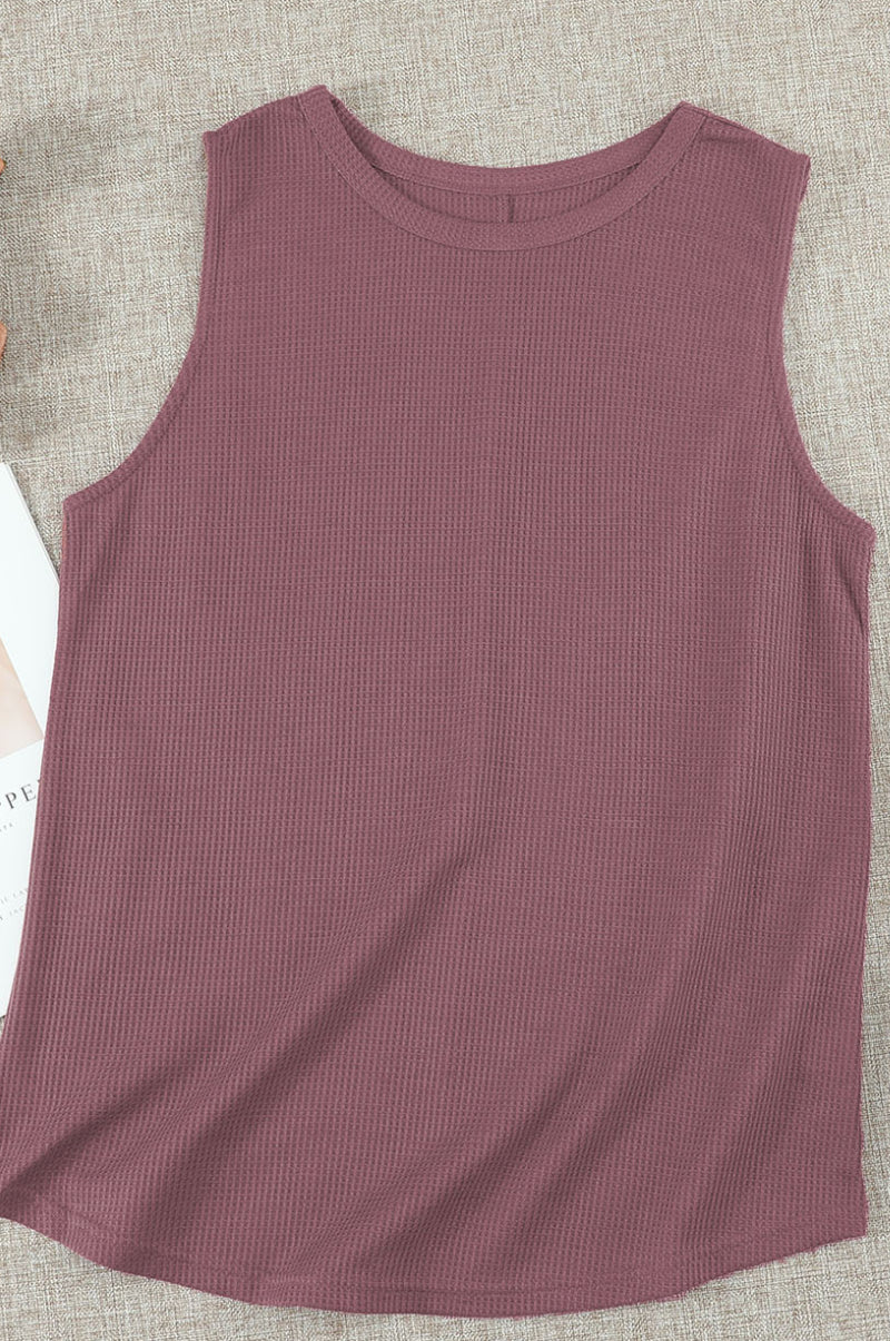 Crew Neck Waffle Tank – La Boutique Dacula